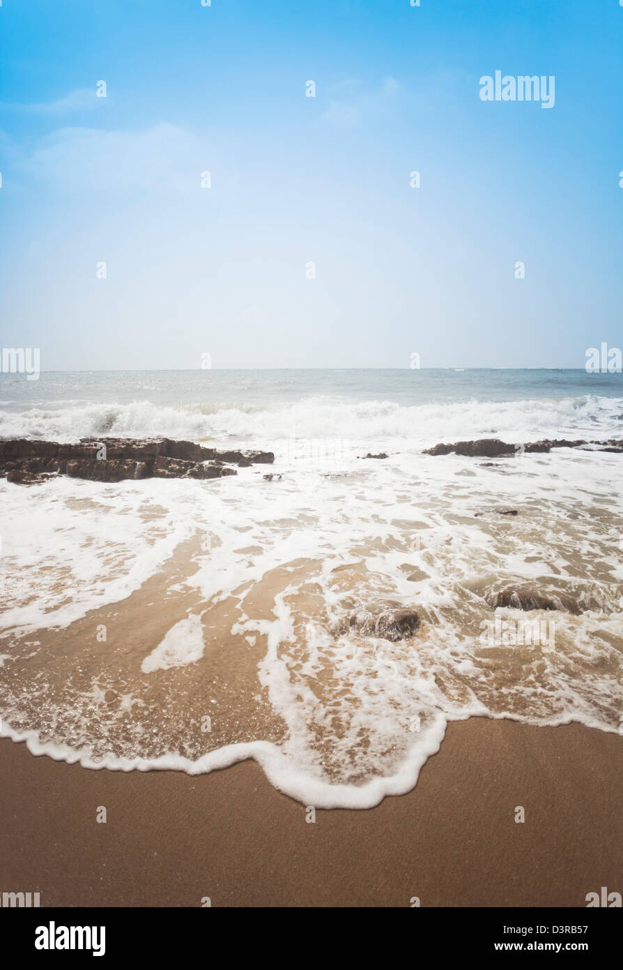 Surf on the beach, Dwarka Beach, Dwarka, Gujarat, India Stock Photo - Alamy