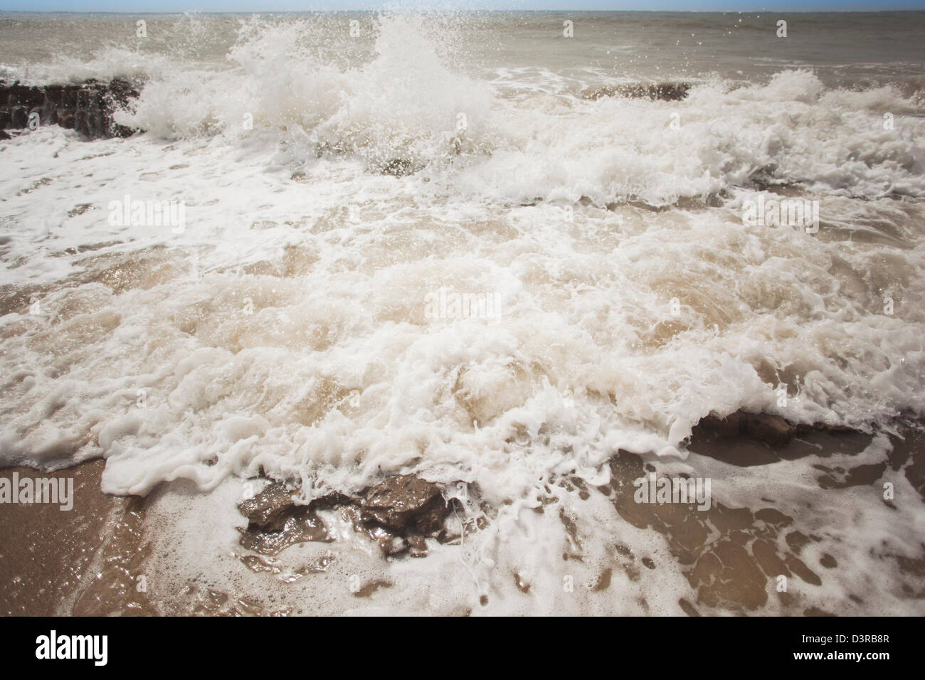 Surf on the beach, Dwarka Beach, Dwarka, Gujarat, India Stock Photo - Alamy