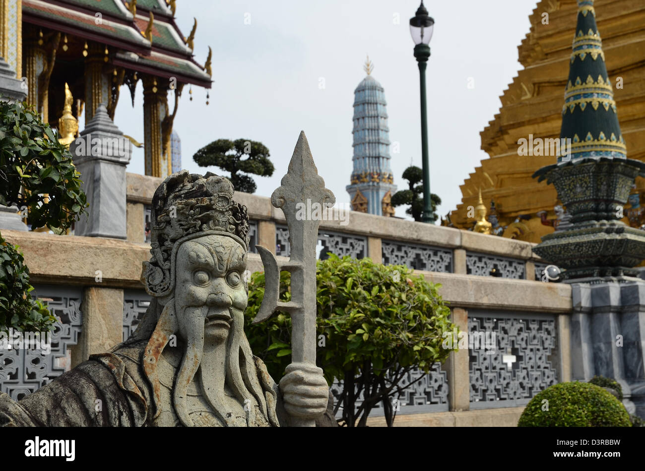 Stone guardian in Bangkok Stock Photo - Alamy
