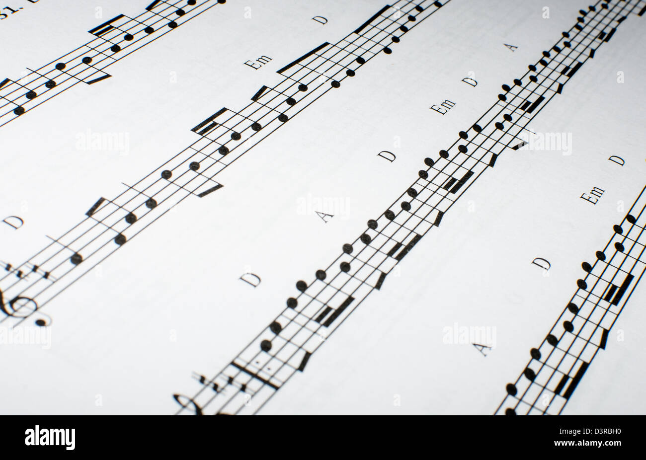 Detail Of A Note Sheet Stock Photo - Alamy