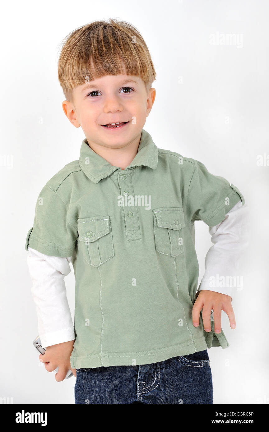 little boy on a light background Stock Photo - Alamy