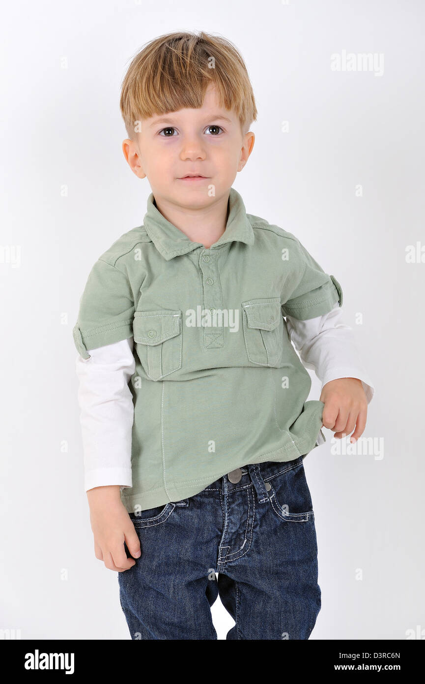 little boy on a light background Stock Photo - Alamy