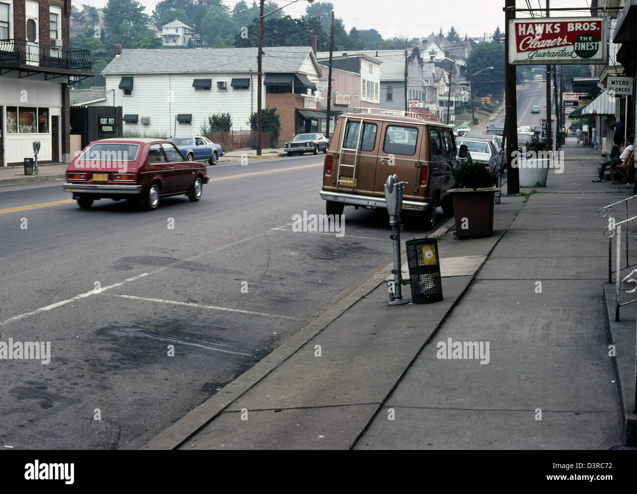Street scenery from 1980s. Pittsburgh Pennsilvanya area. ARCHIVAL PHOTO ...