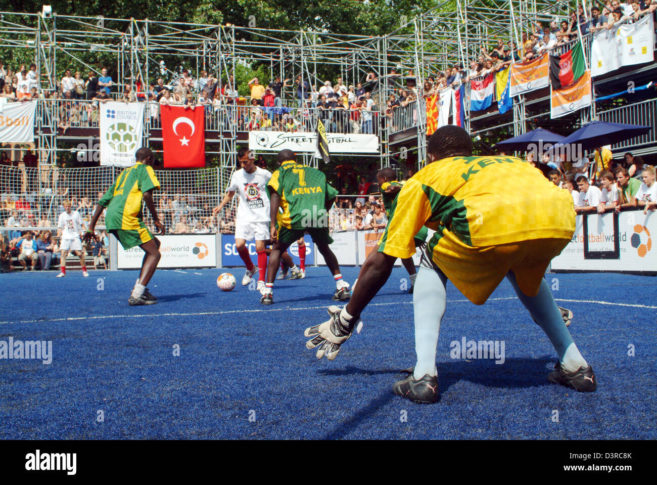 Berlin germany street football world cup in mariannenplatz hi-res stock ...