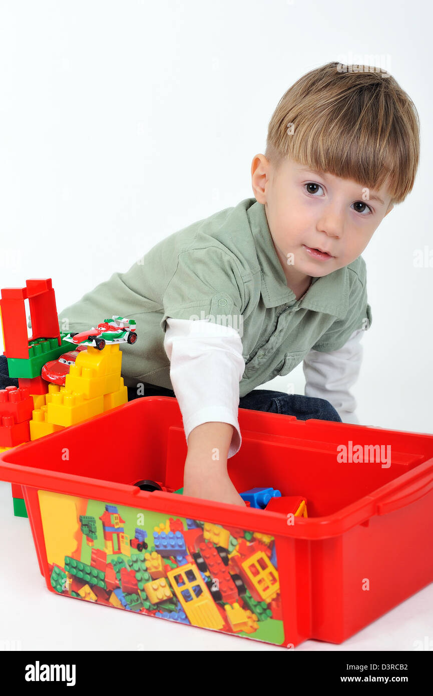 boy playing with constructor Stock Photo - Alamy