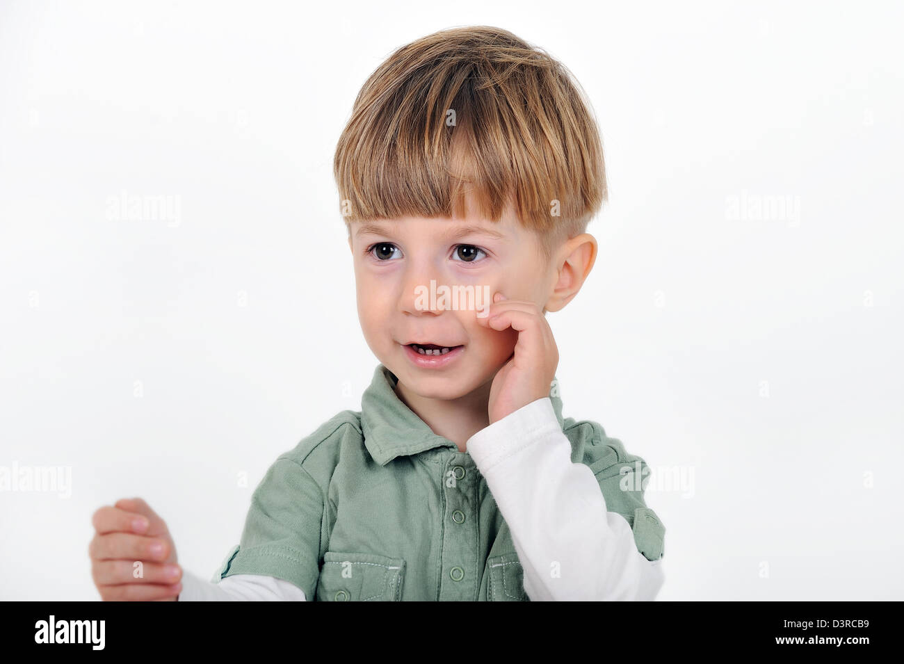 boy on white background Stock Photo - Alamy
