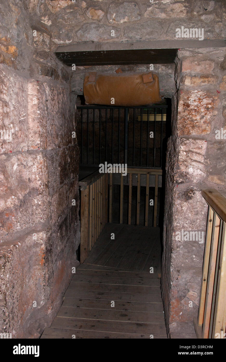 Wailing wall tunnel, enterance to excavations Stock Photo - Alamy