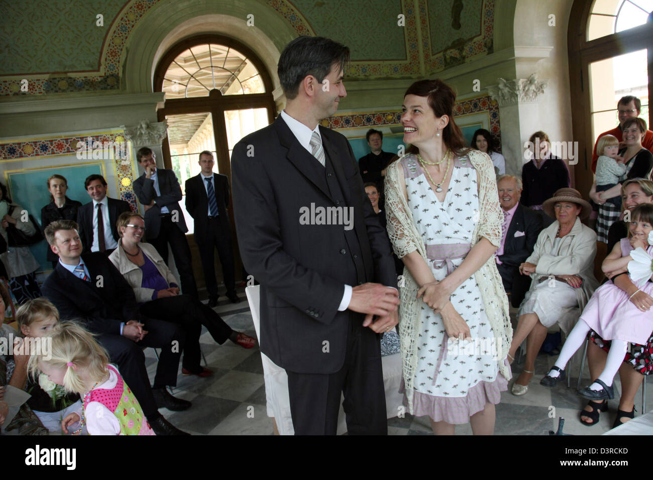 Potsdam, Germany, the wedding couple during the ceremony Stock Photo ...