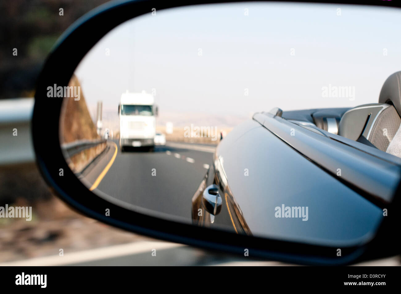 Reflection in side mirror Stock Photo - Alamy