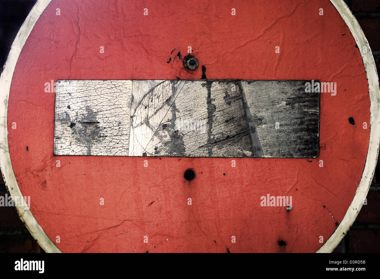 Old and grunge stop road sign Stock Photo - Alamy