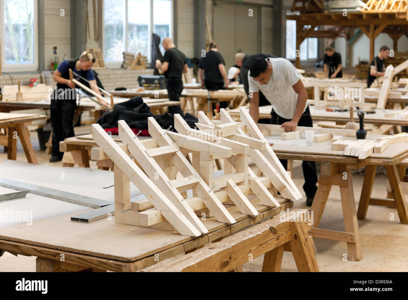 Berlin, Germany, artisan carpentry training at the Berlin Lehrbauhof ...