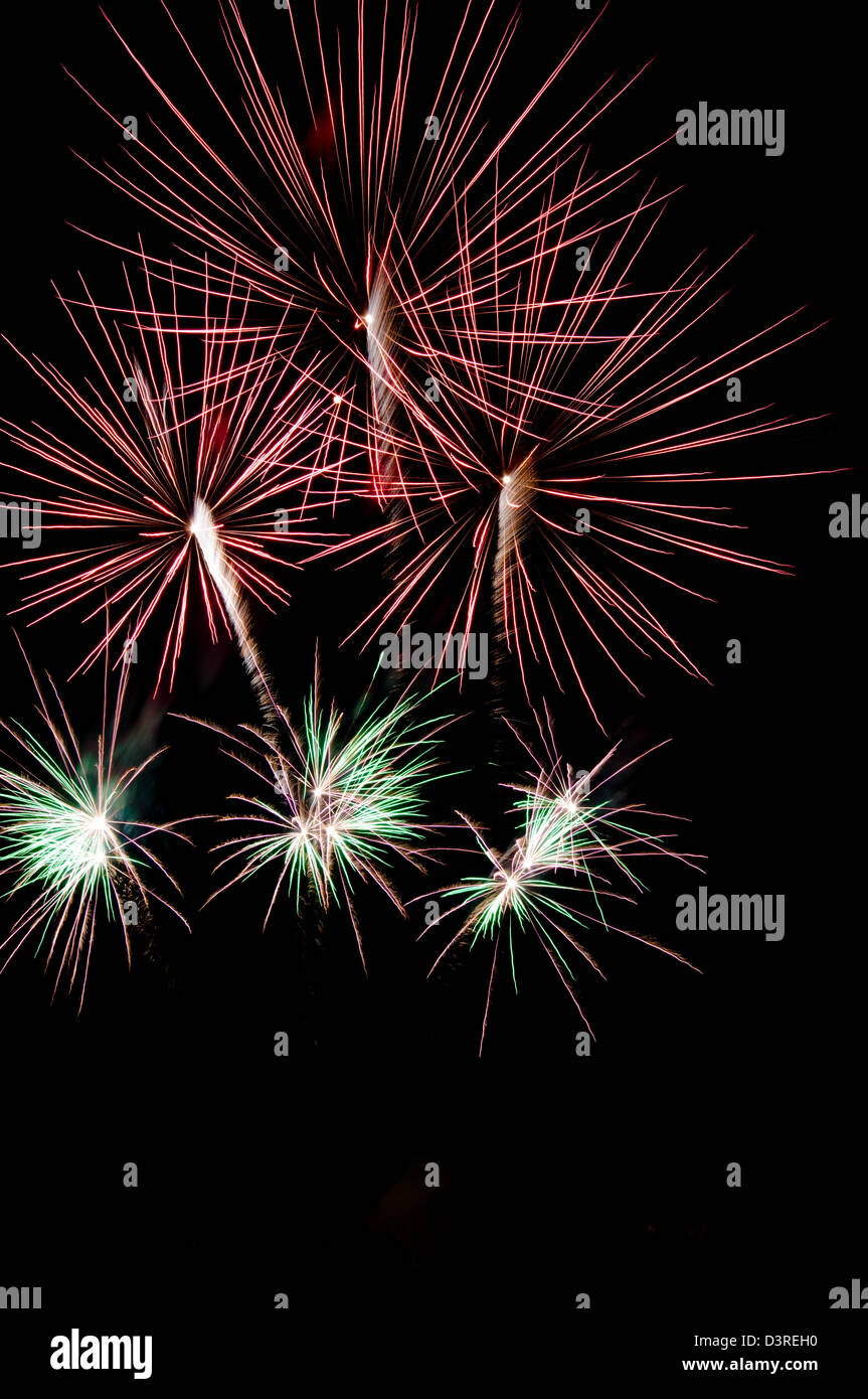 Firework patterns, flares Stock Photo - Alamy