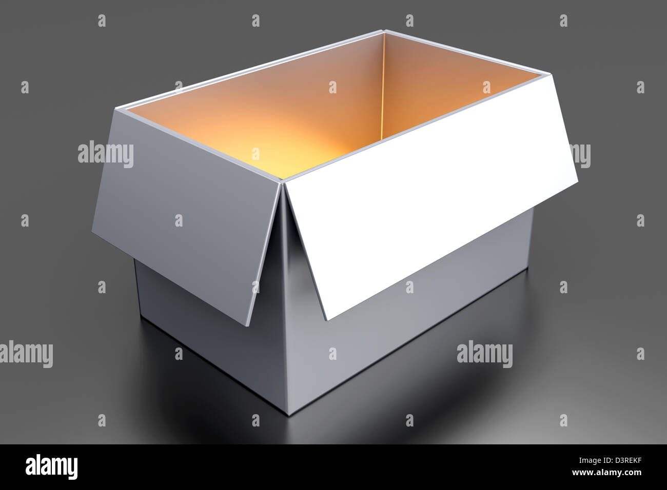 A simple box. 3D rendered Illustration Stock Photo - Alamy