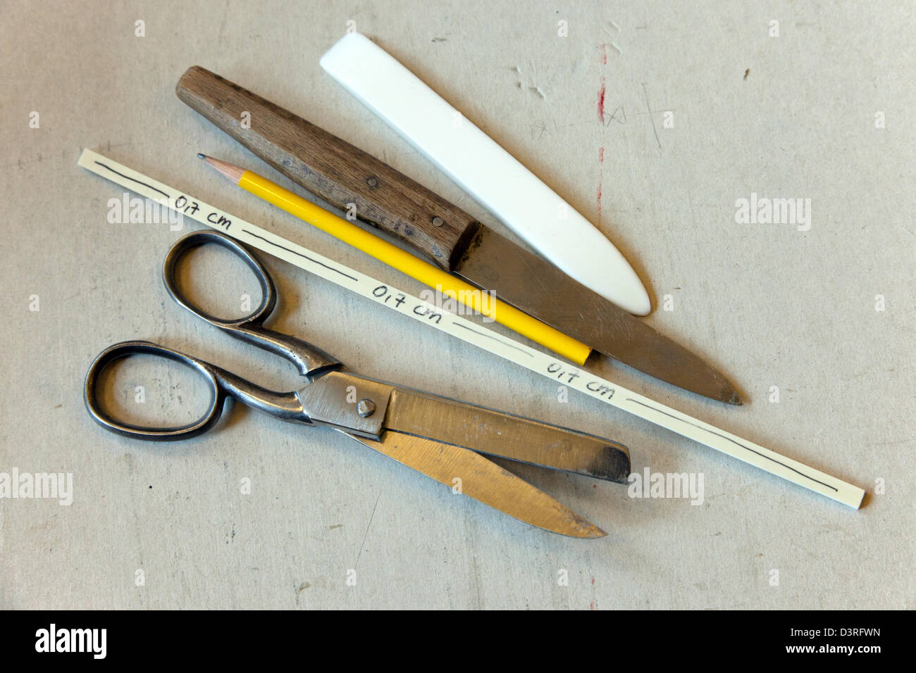 Berlin, Germany, the tool of a bookbinder Stock Photo - Alamy