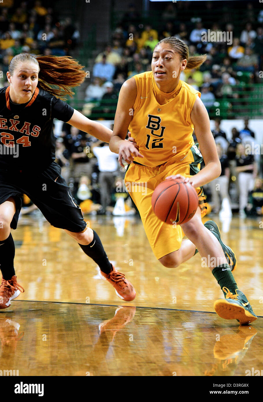 Waco, TX, USA. 23rd Feb, 2013. Baylor guard Alexis Prince #12 drive ...