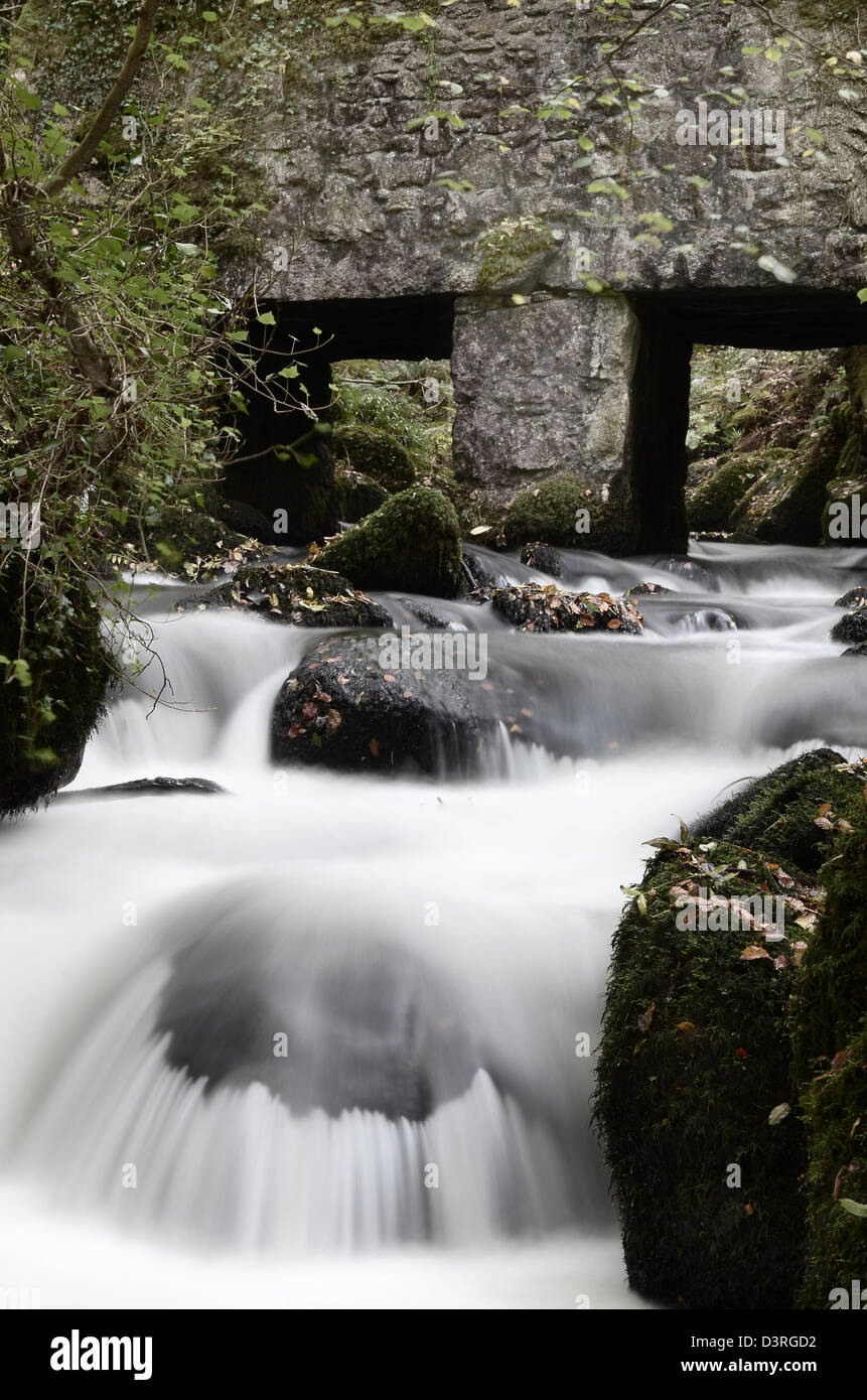 Waterfall at kennall vale Stock Photo - Alamy