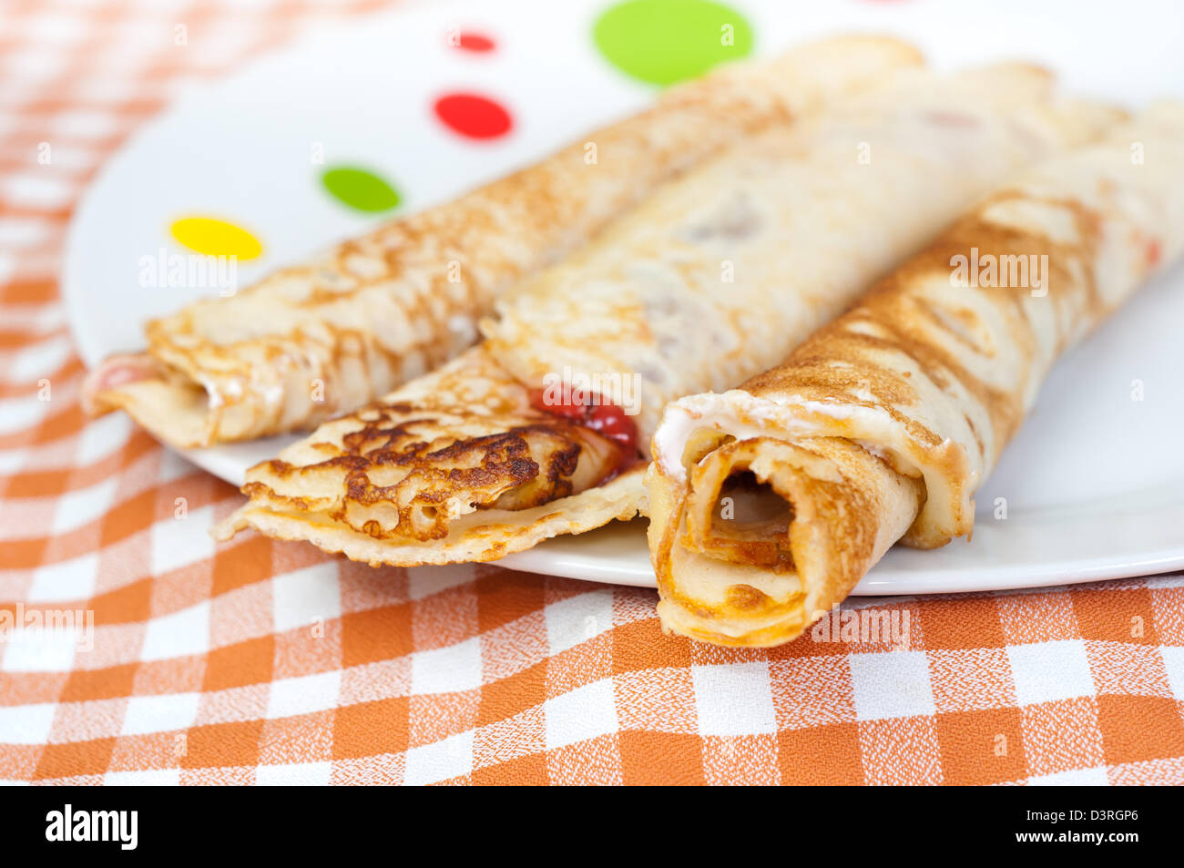 Delicious traditional pancake composition Stock Photo - Alamy