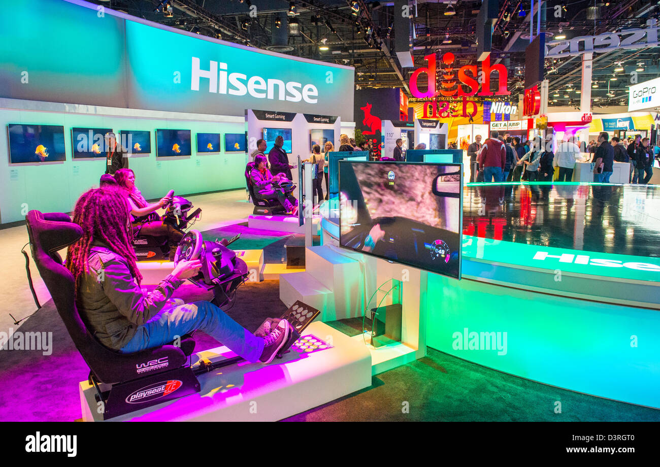 The Hisense booth at the CES show held in Las Vegas Stock Photo - Alamy