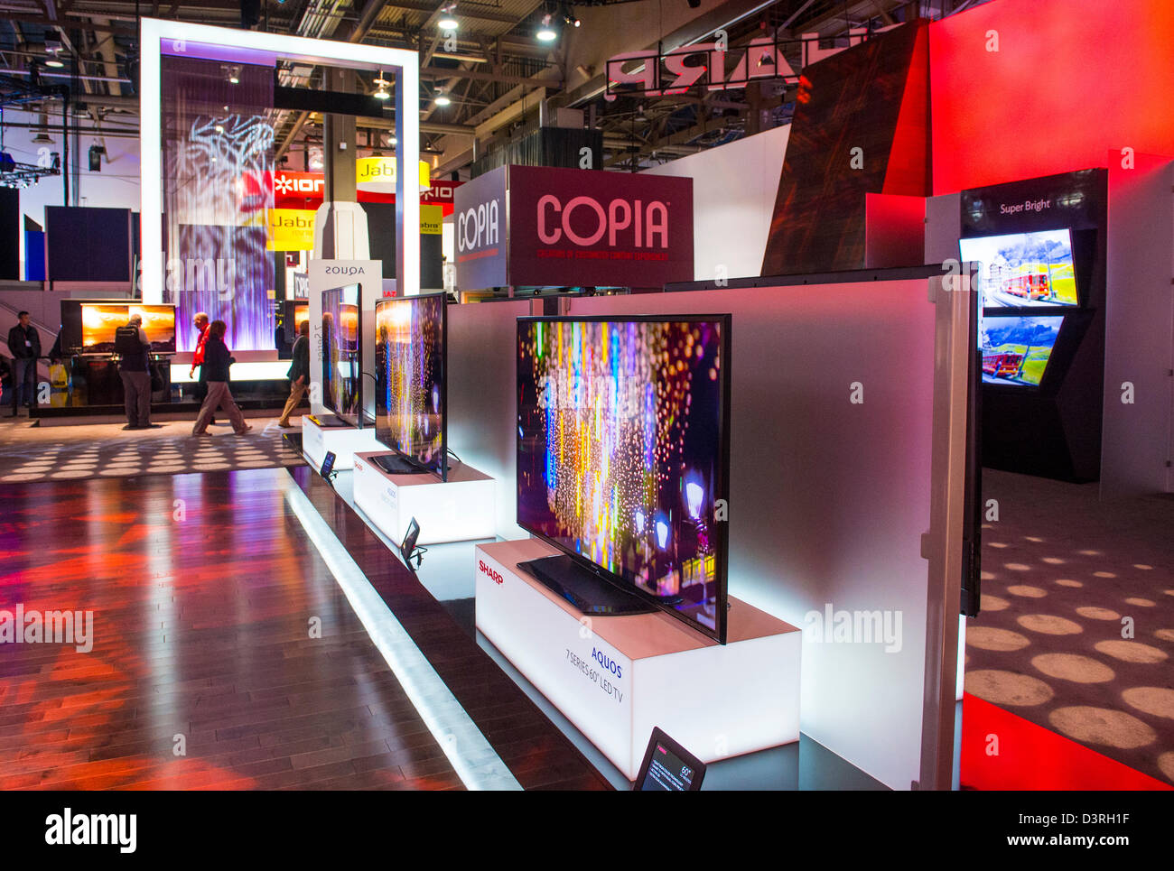 The Sharp booth at the CES show held in Las Vegas Stock Photo - Alamy