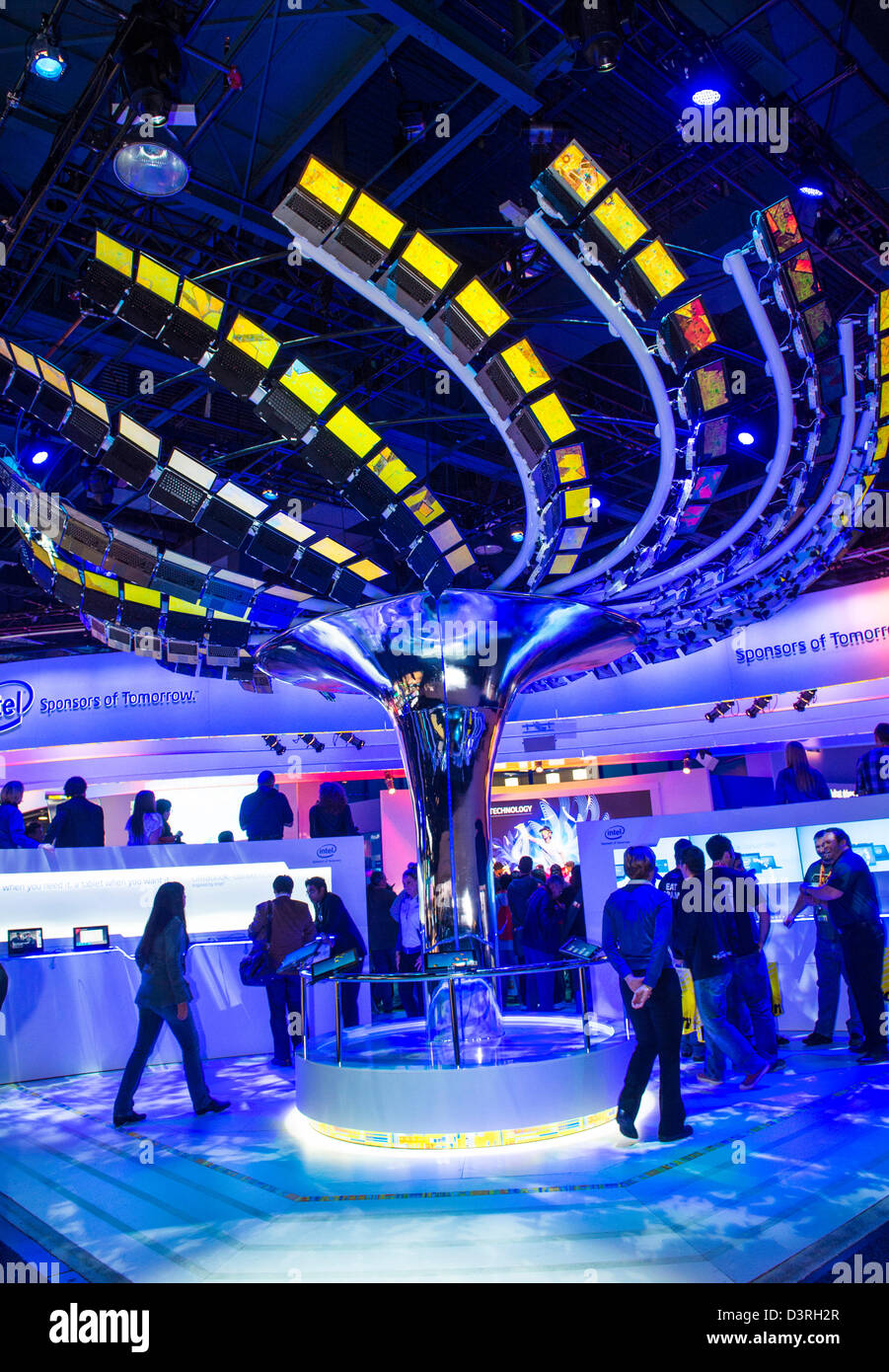 The Intel booth at the CES show held in Las Vegas Stock Photo - Alamy