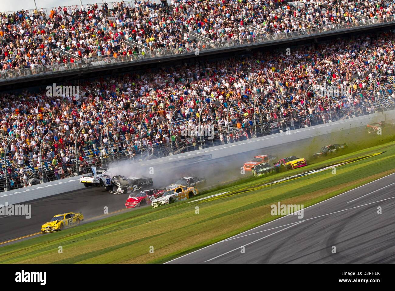Daytona Beach, Fl, U.S. 23rd Feb, 2013. Justin Allgaier (31), Kyle ...