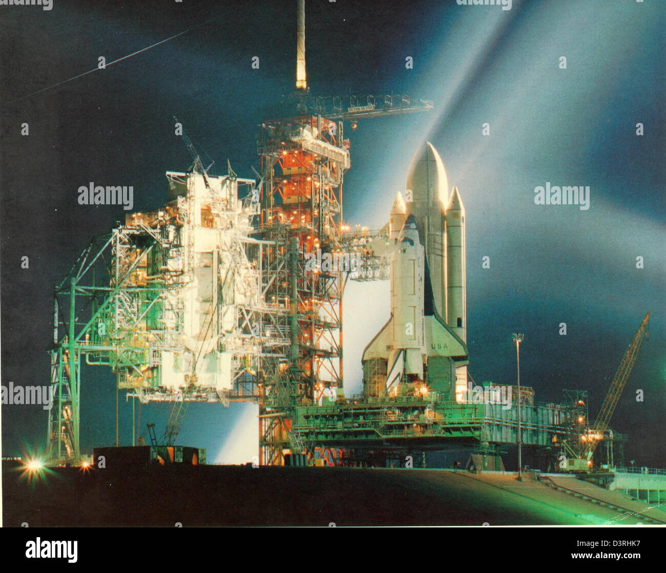 A glossy photo from the Space Shuttle Program, dated May 4, 1989 ...