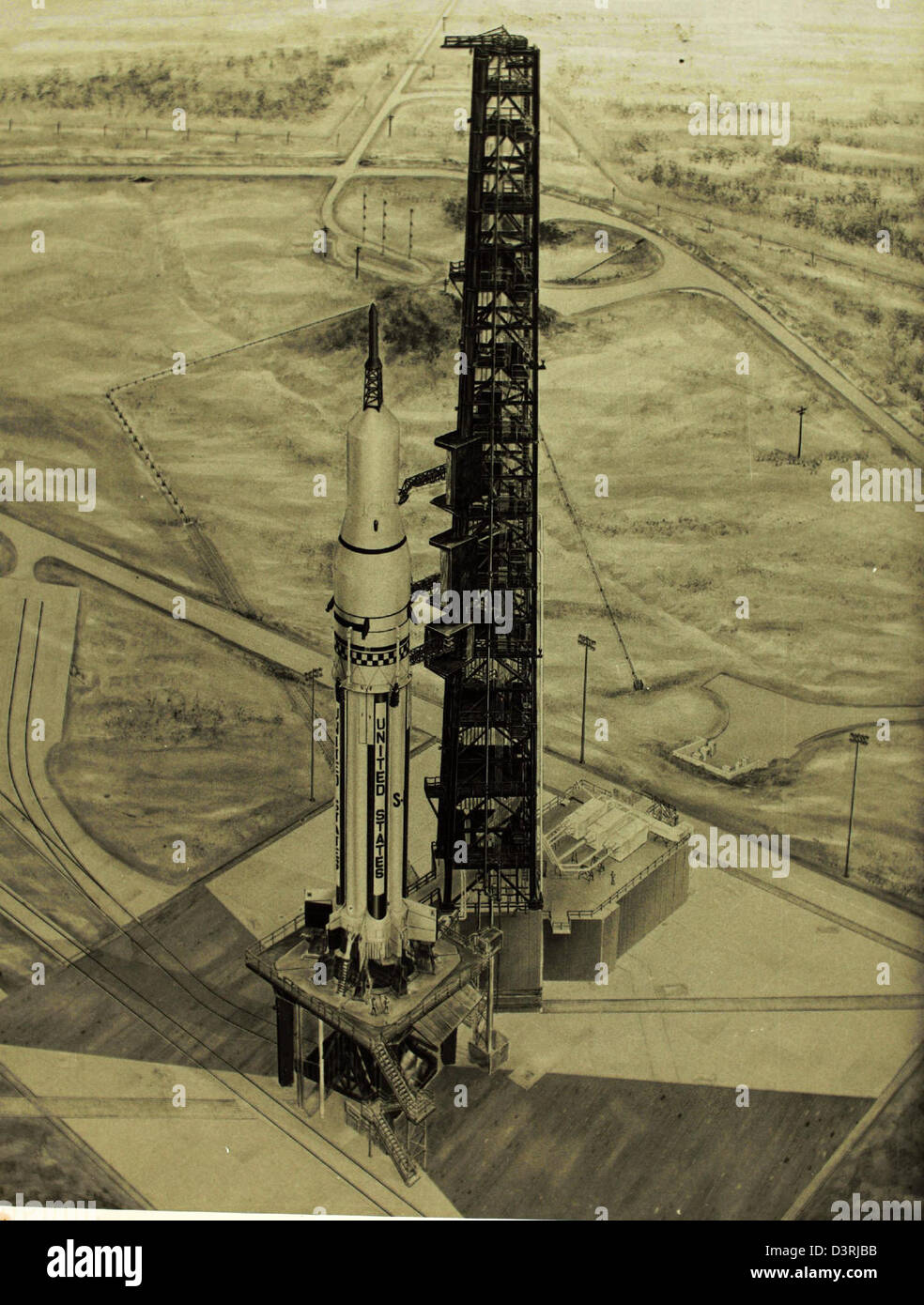 A historic photo of the Saturn SA-6 Apollo launch vehicle, part of NASA ...