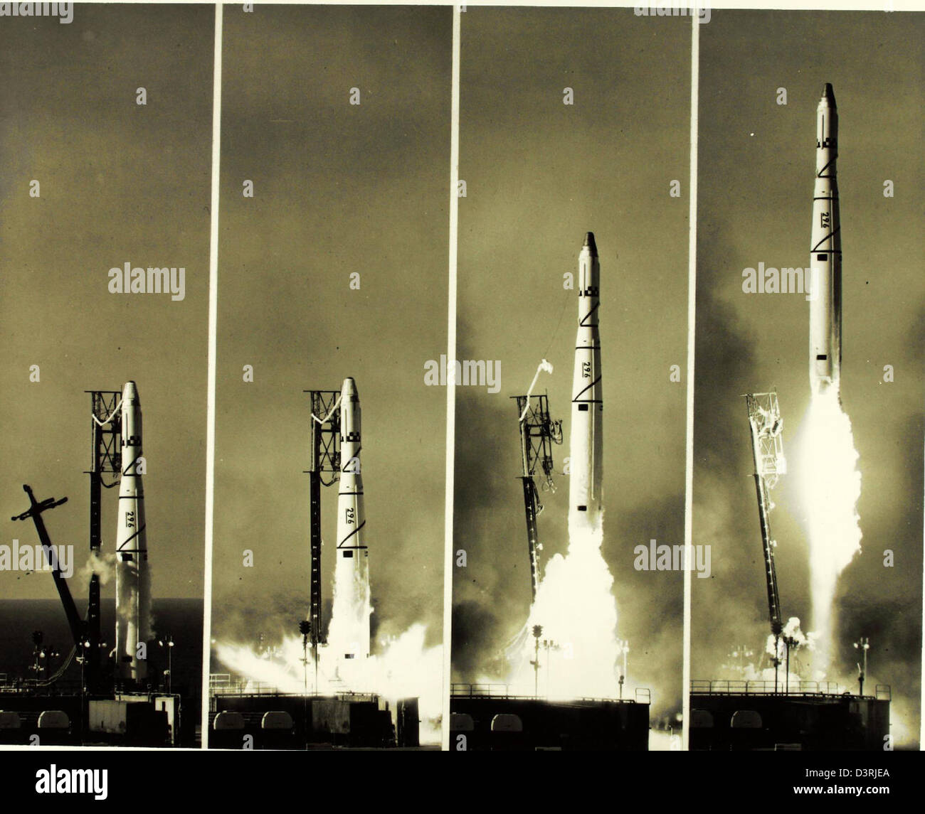 A glossy photograph of the Discoverer Satellite, part of the early U.S ...