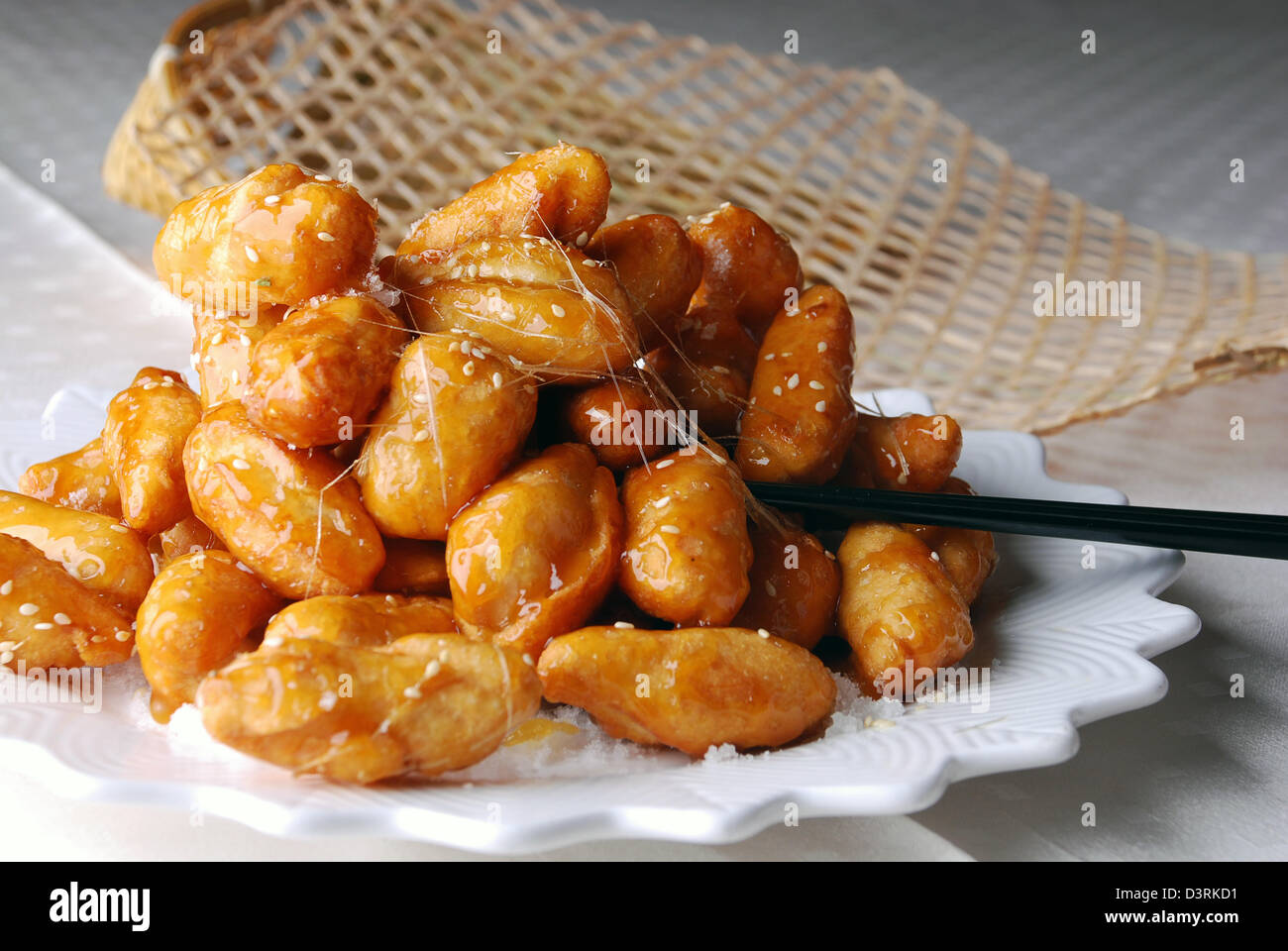 food in china--candied chinese yam Stock Photo - Alamy