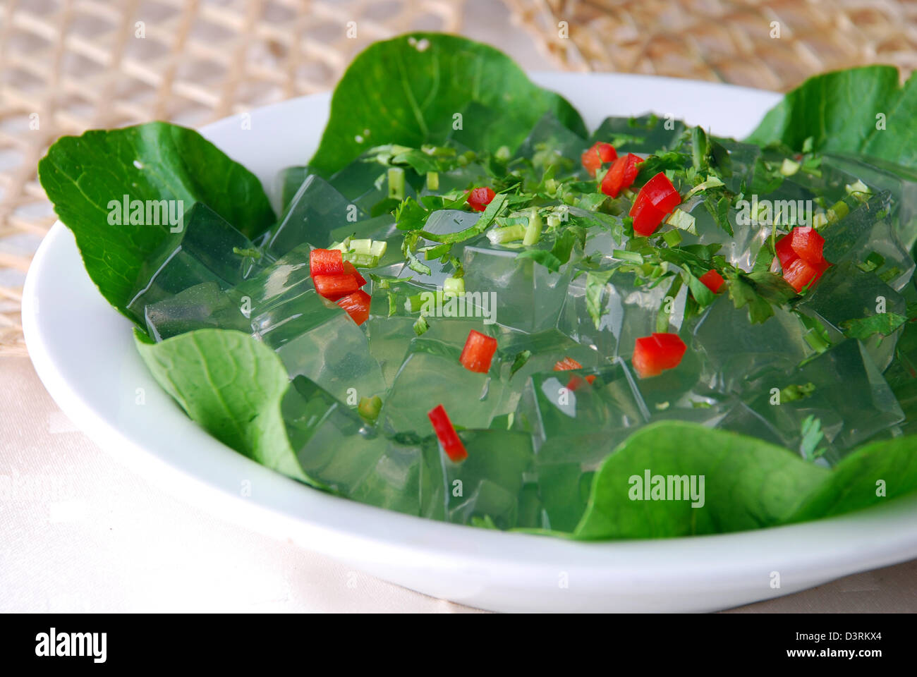 food in china--dessert,bean jelly Stock Photo - Alamy