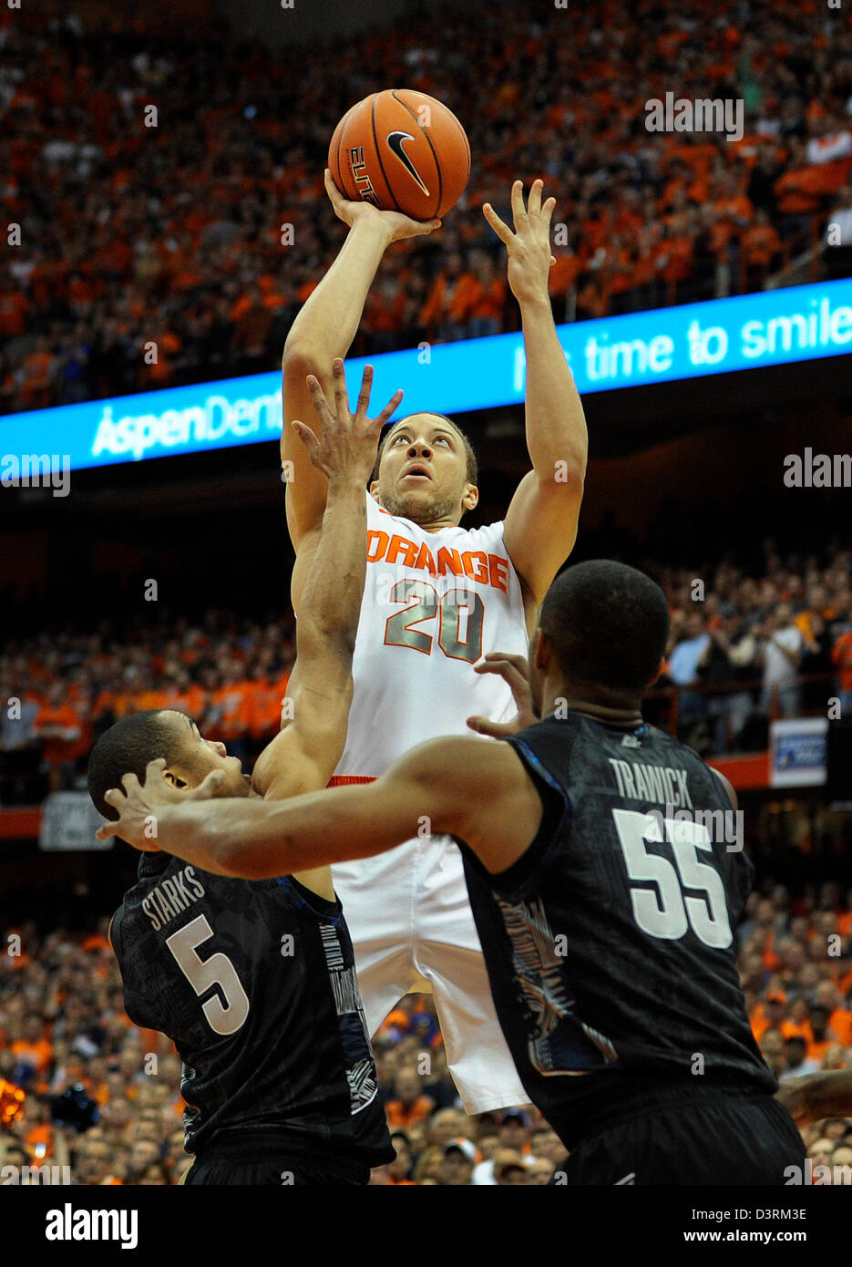 Syracuse, NY, USA. 23rd Feb, 2013. Syracuse guard Brandon Triche (20 ...