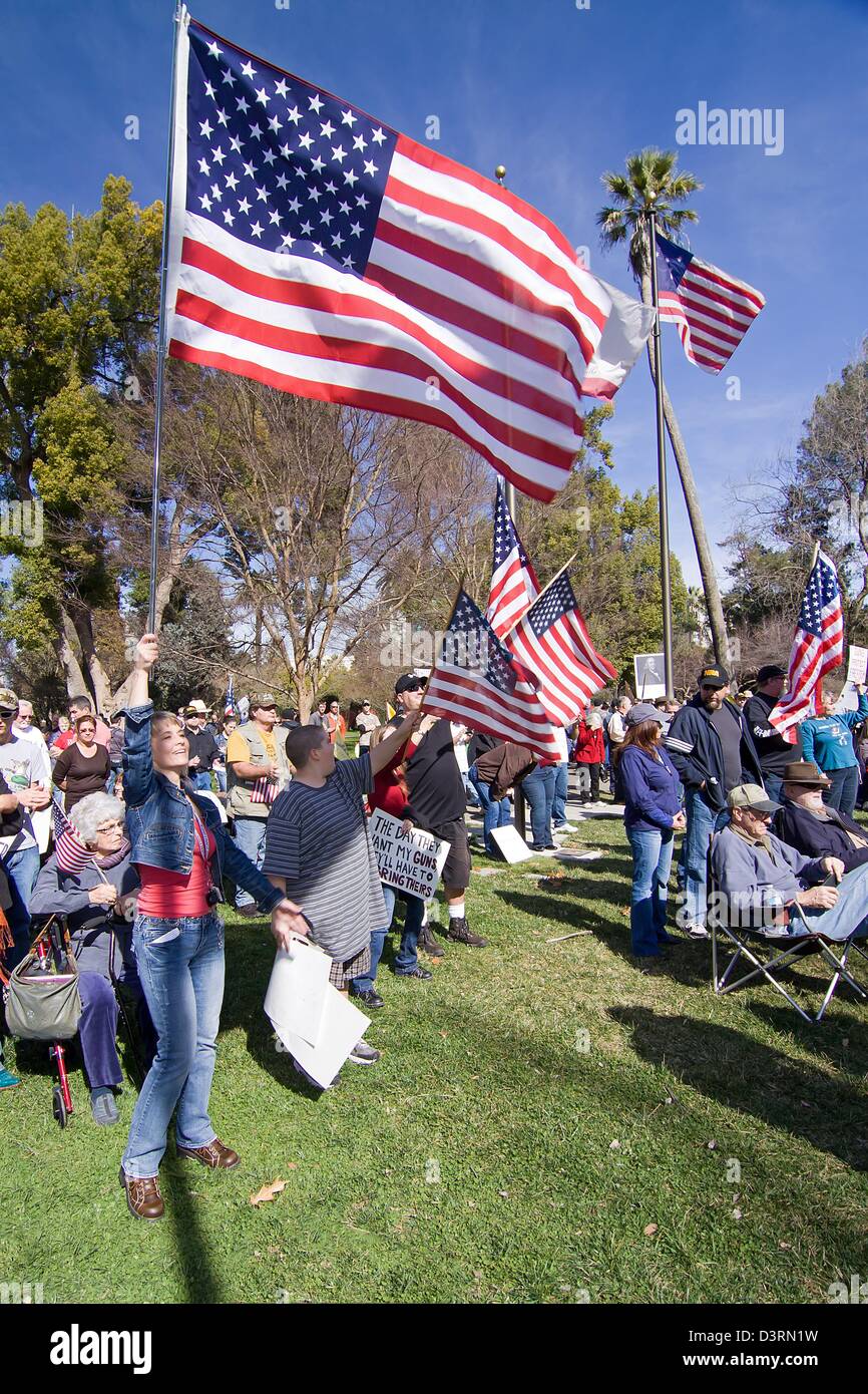 Sacramento, CA, USA. 23rd Feb, 2013. Pro gun right demonstration in ...