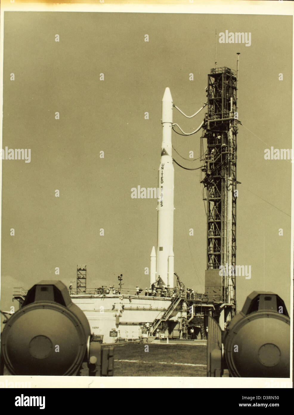 A glossy photo of the Intelsat 3 satellite, an important communications ...