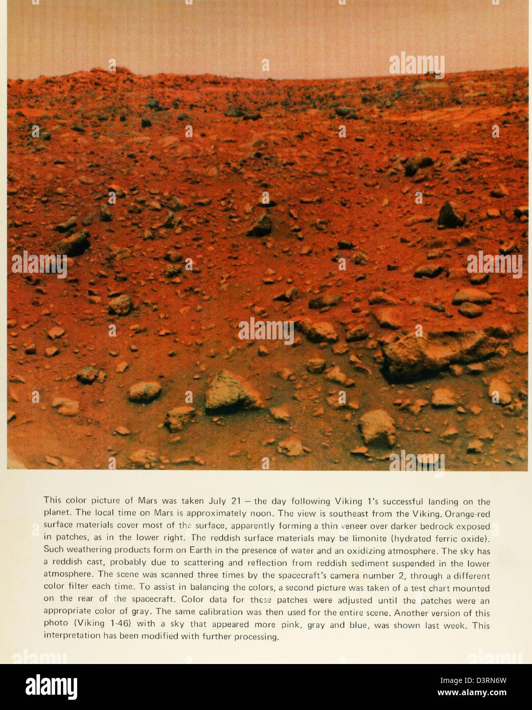 A glossy photo of NASA's Viking Lander, which successfully landed on ...