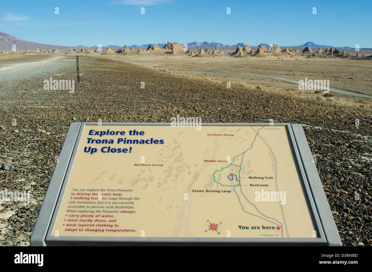 The Trona Pinnacles near Ridgecrest, California USA, are tufa ...