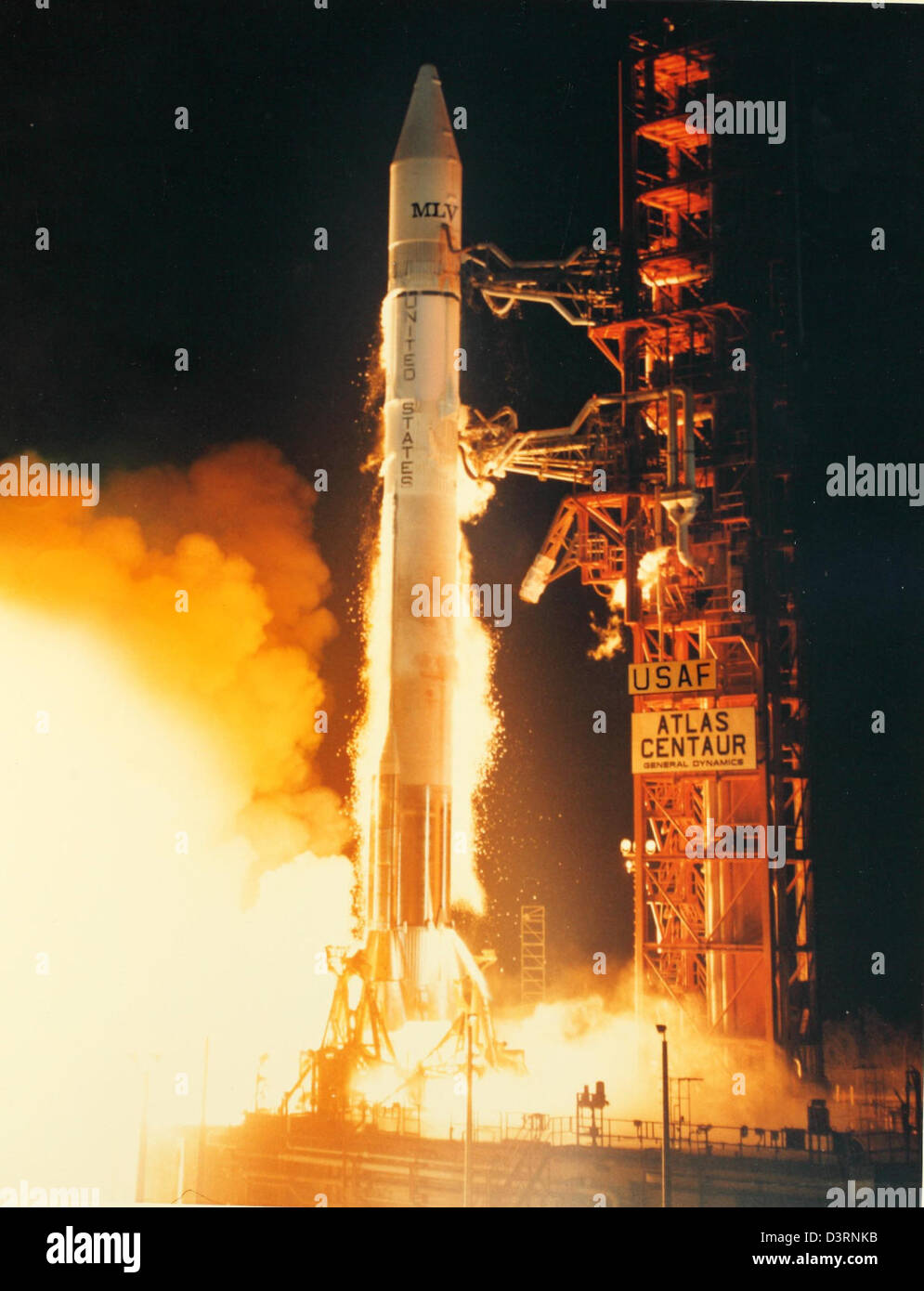 A glossy photo of the Atlas Centaur rocket system, used for numerous ...