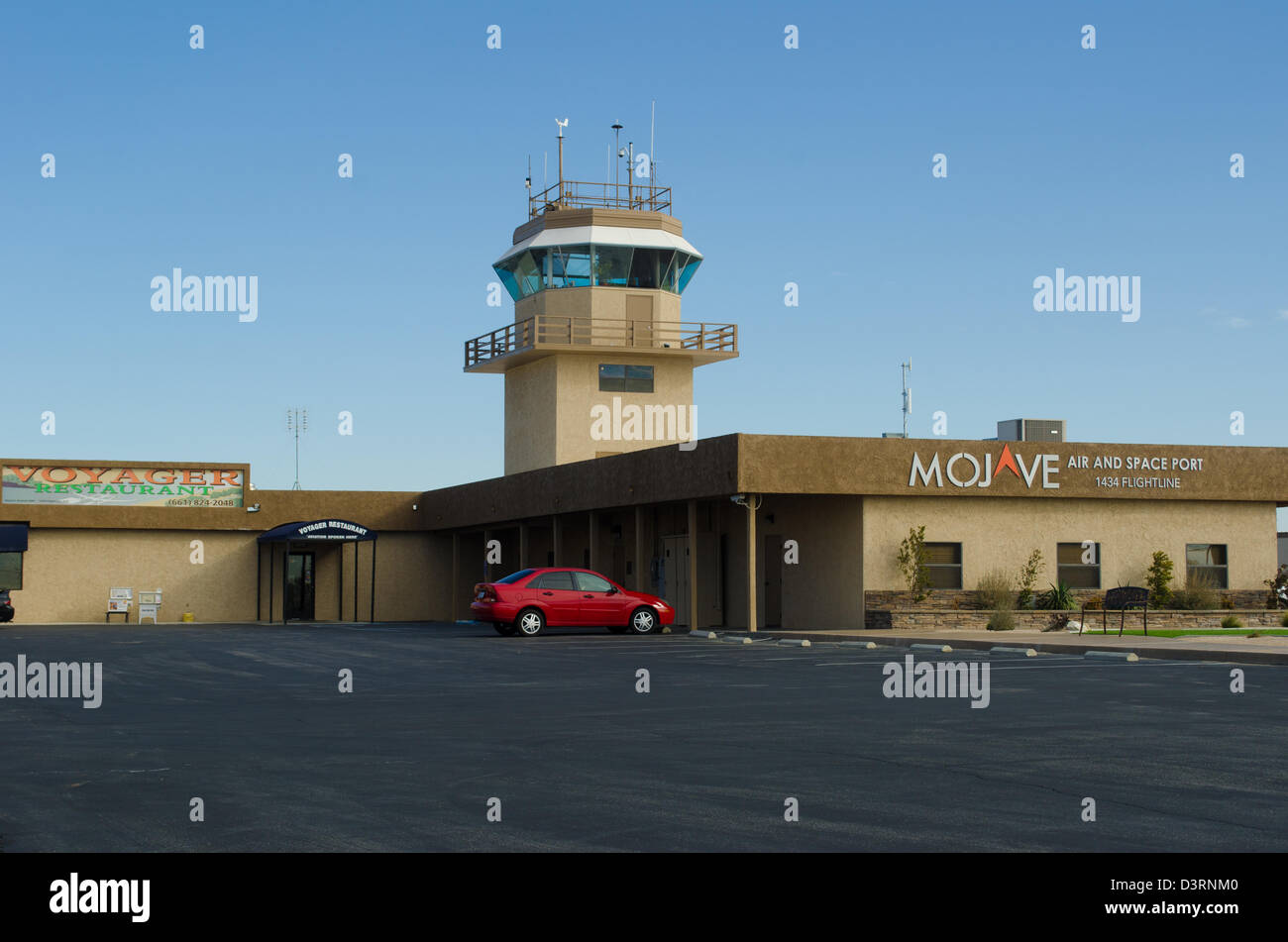 The Mojave airport and spaceport control tower Stock Photo - Alamy