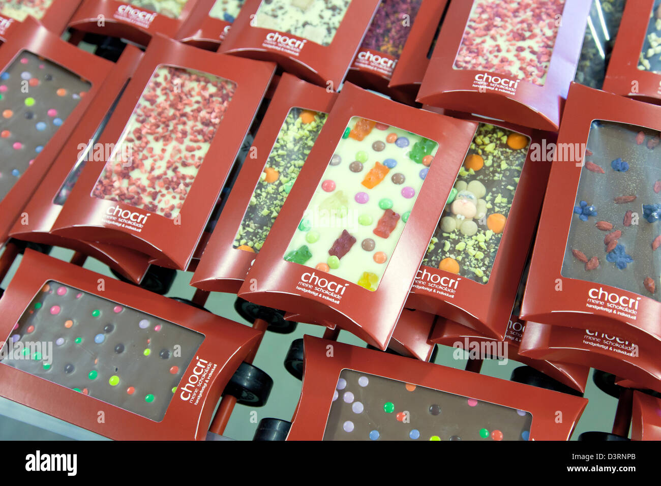 Berlin, Germany packaged, finished, chocolate bars Stock Photo - Alamy