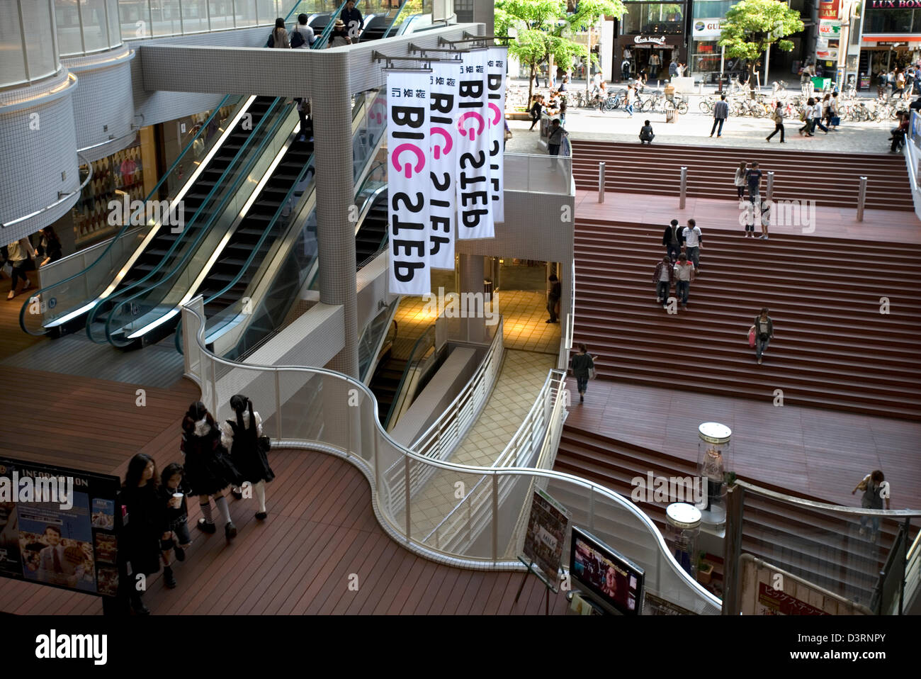 Shoppers at Big Step shopping center in Osaka's Ame-mura, or Amerika ...