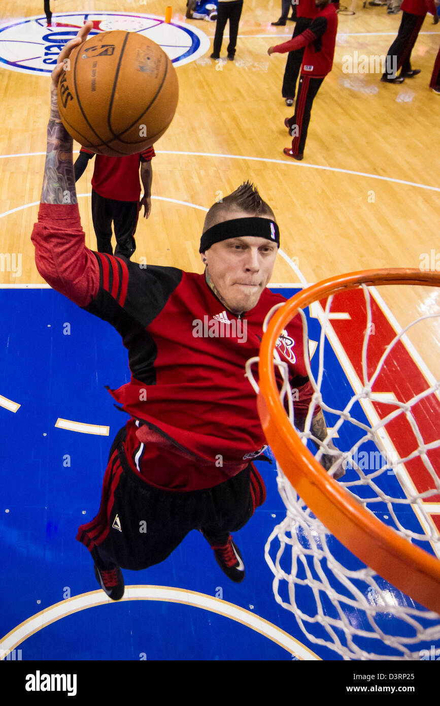 Philadelphia, USA. 23rd Feb, 2013. Miami Heat power forward Chris ...