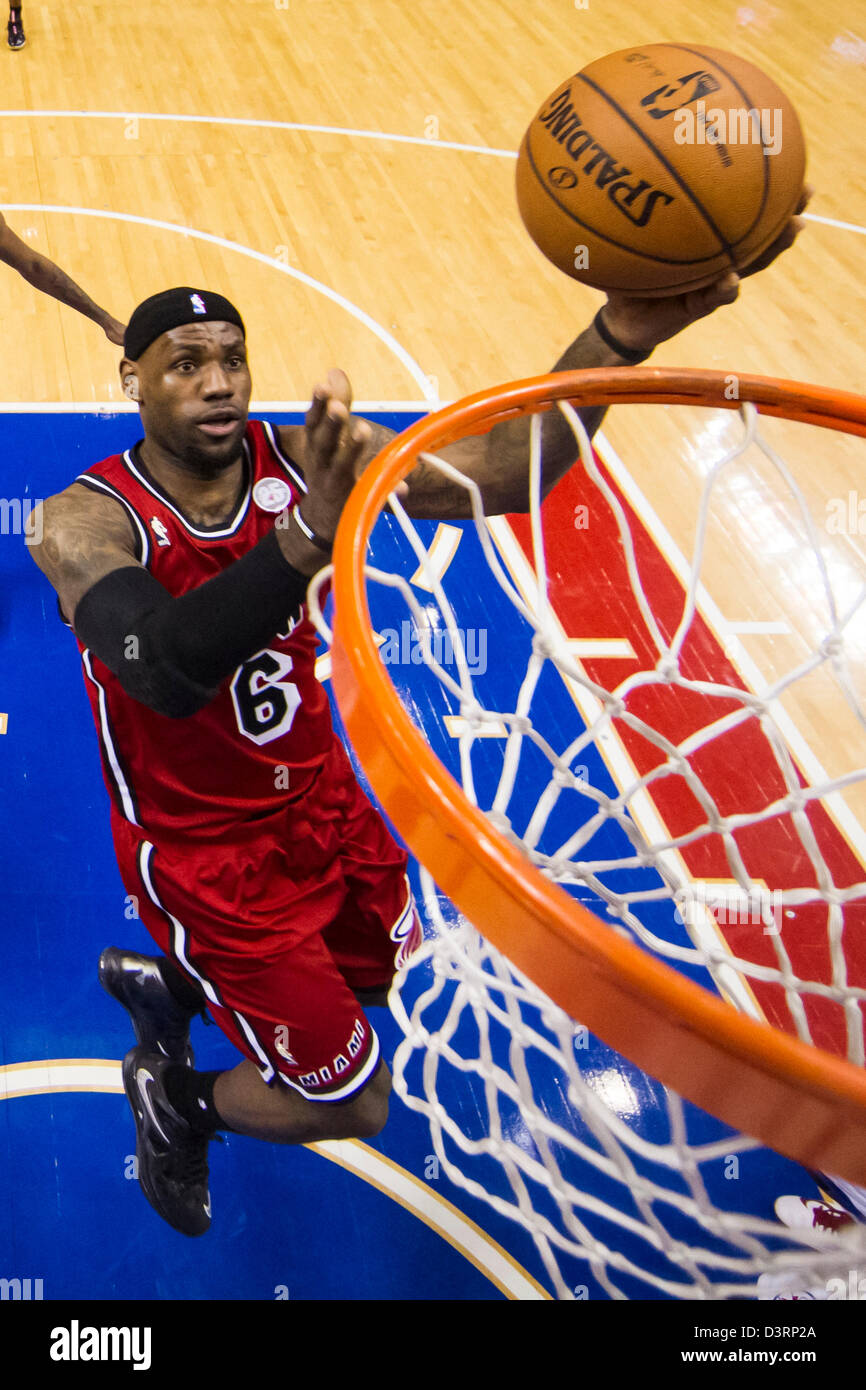 Philadelphia, USA. 23rd Feb, 2013. Miami Heat small forward LeBron ...