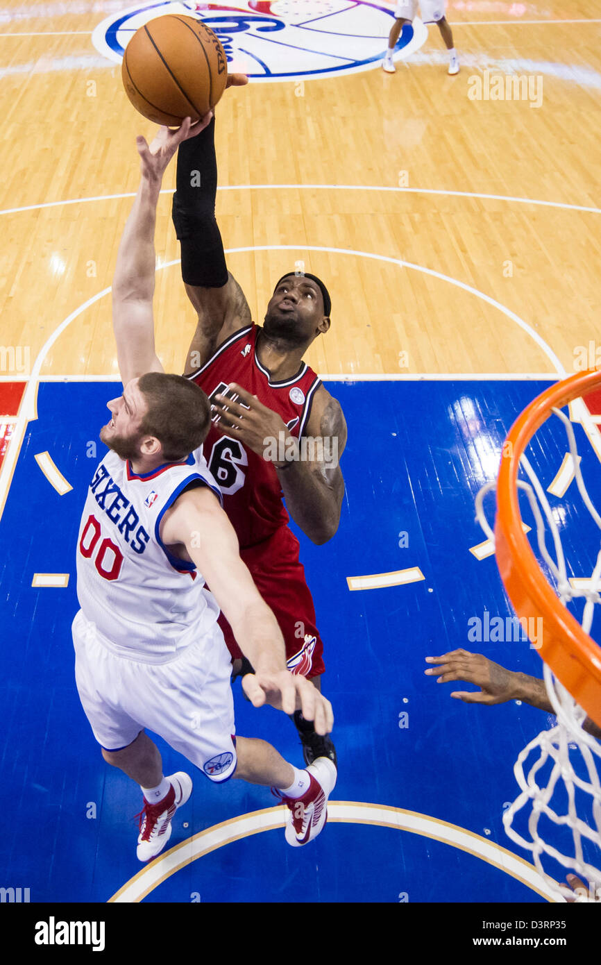 Philadelphia, USA. 23rd Feb, 2013. Miami Heat small forward LeBron ...