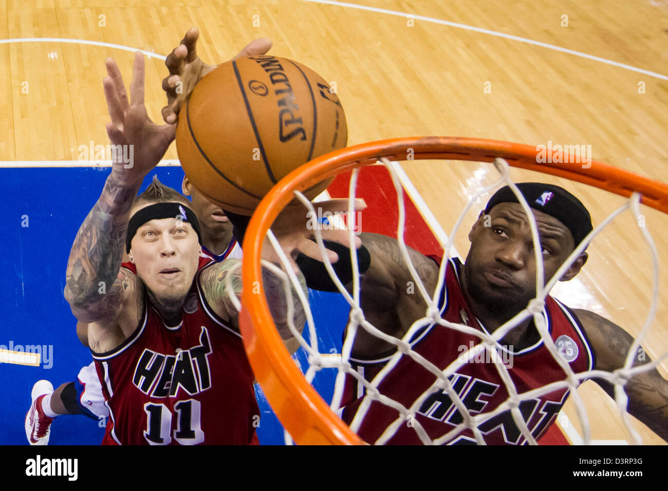 Philadelphia, USA. 23rd Feb, 2013. Miami Heat small forward LeBron ...