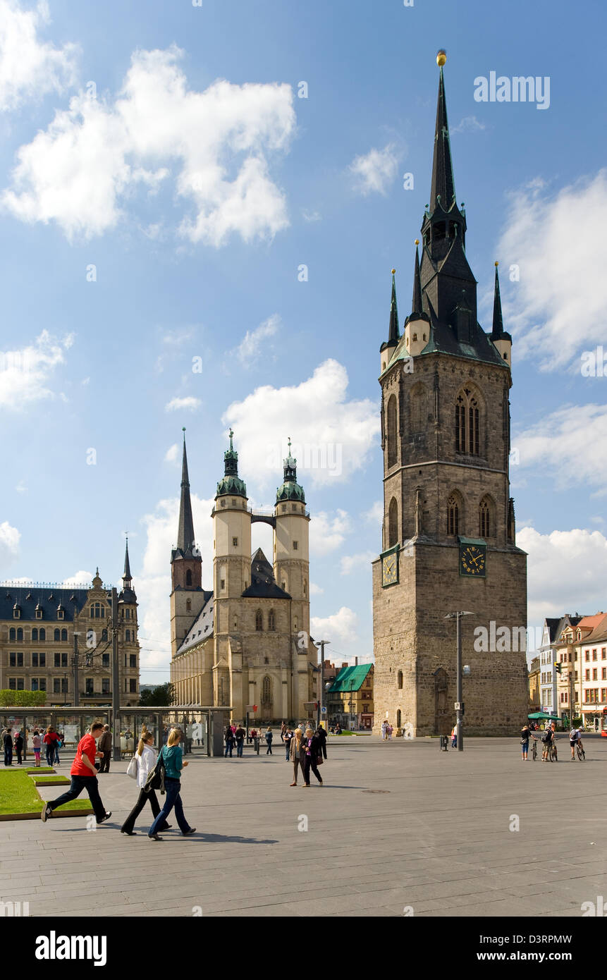 Halle / Saale, Germany, the market place in Hall Stock Photo - Alamy