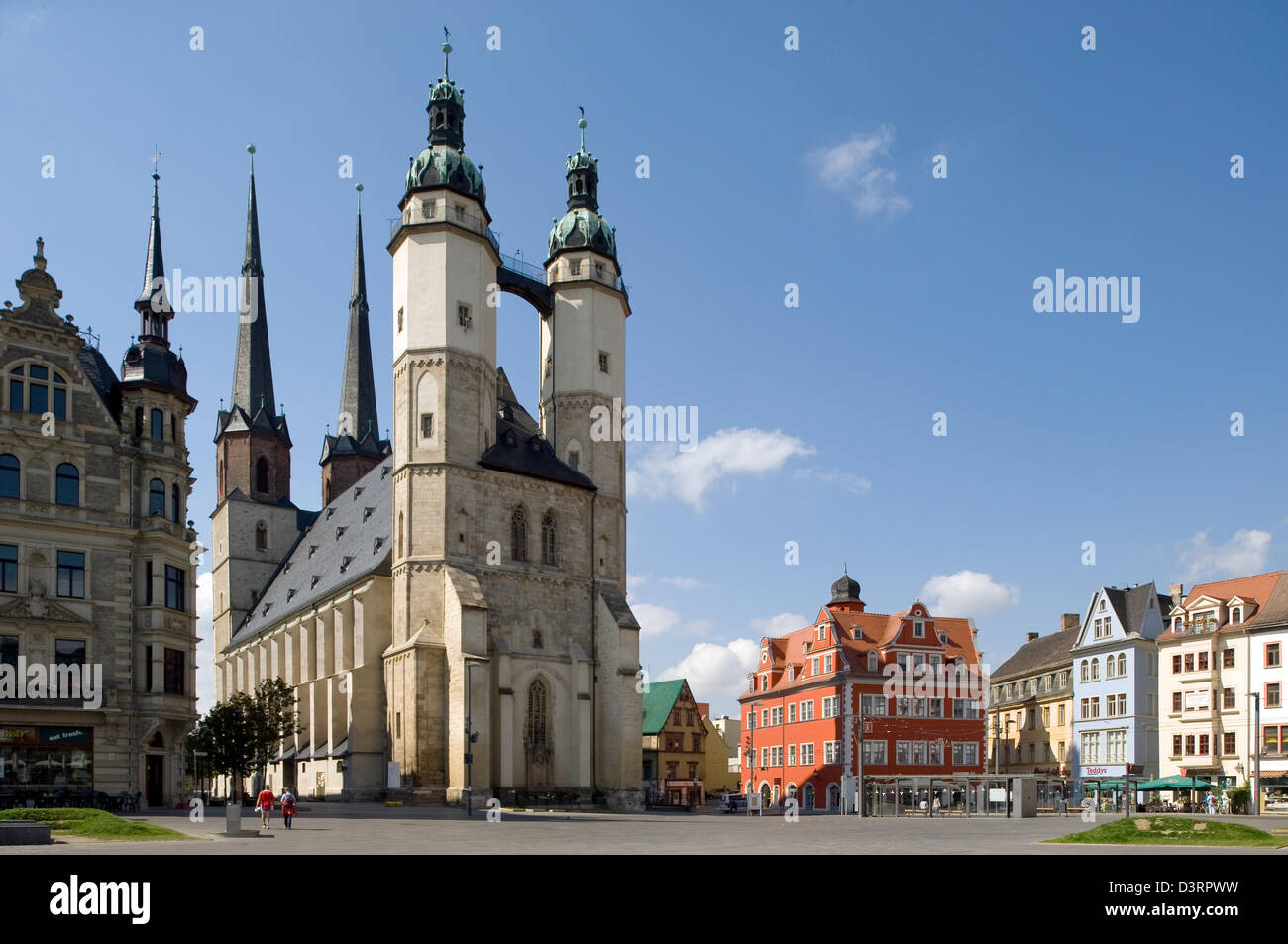 Halle / Saale, Germany, the market place in the renovated market hall ...