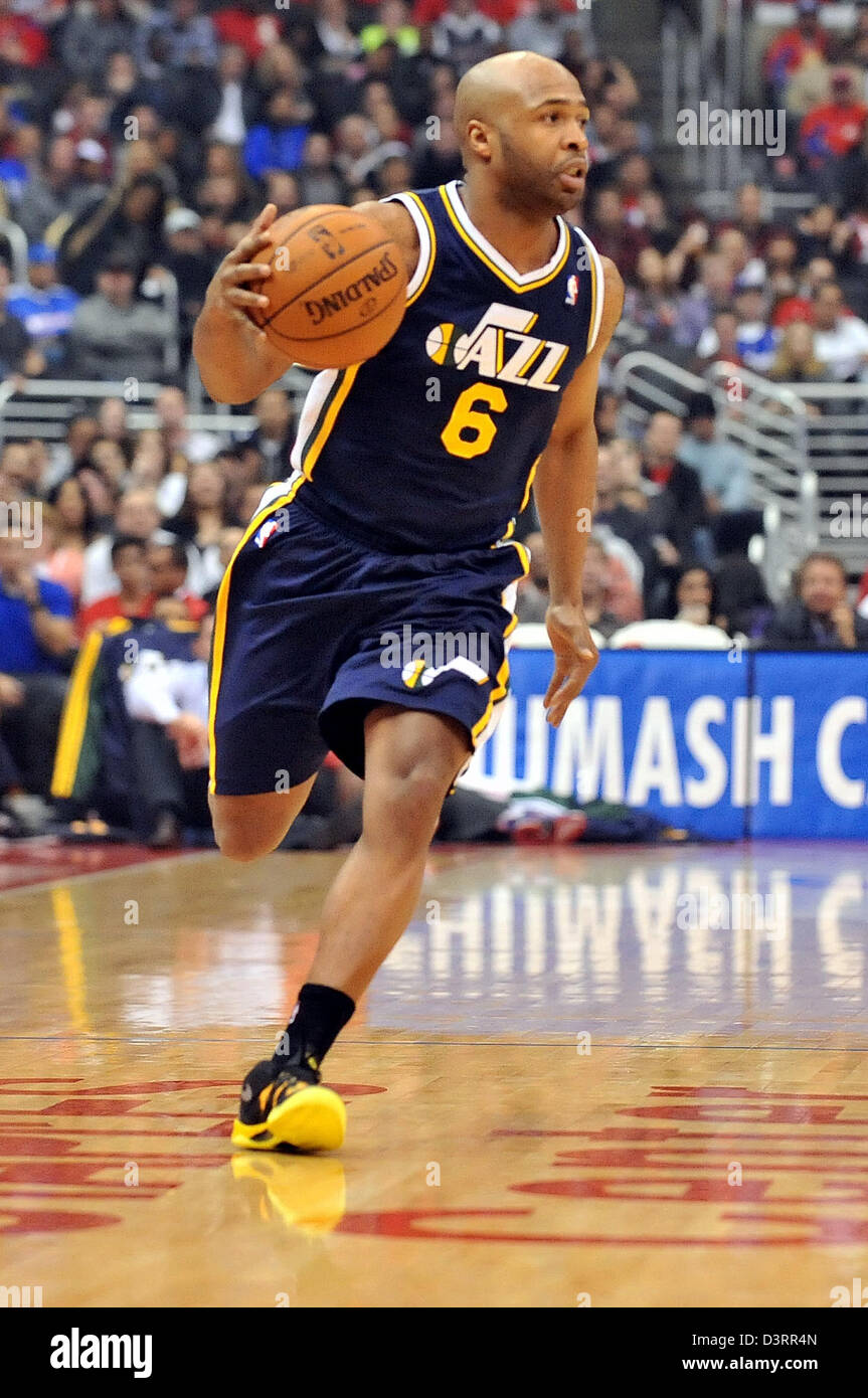 Los Angeles, CA., USA. 23rd Feb, 2013. Jazz' Jamaal Tinsley #6 during ...