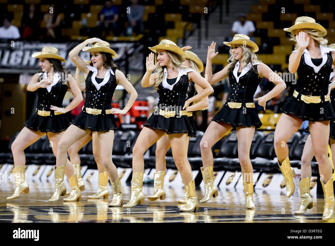 Orlando, USA. 23rd Feb, 2013. UCF dance team KnightMoves perform during ...