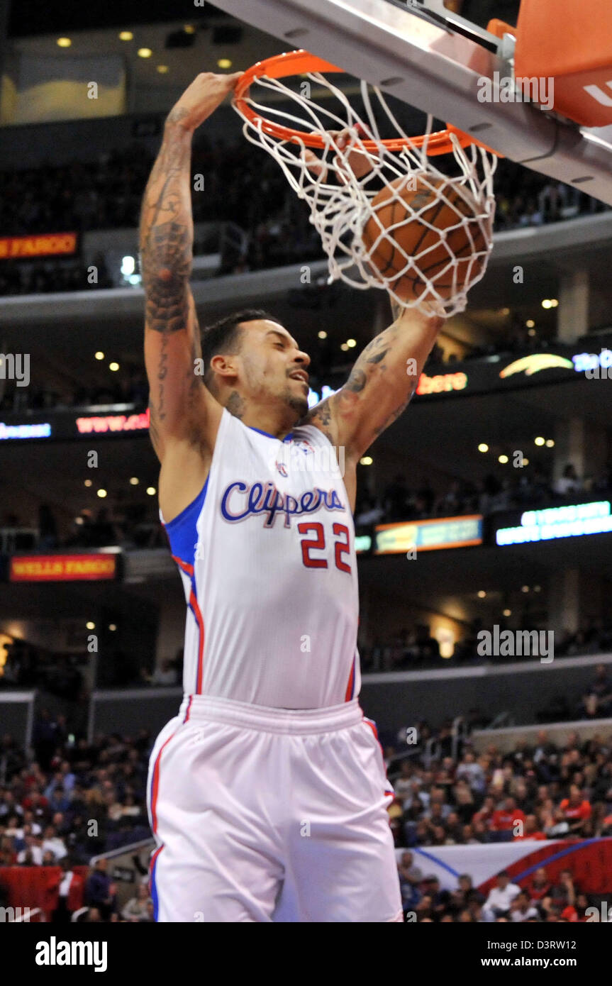 Los Angeles, CA., USA. 23rd Feb, 2013. Clippers' Matt Barnes #7 dunks ...