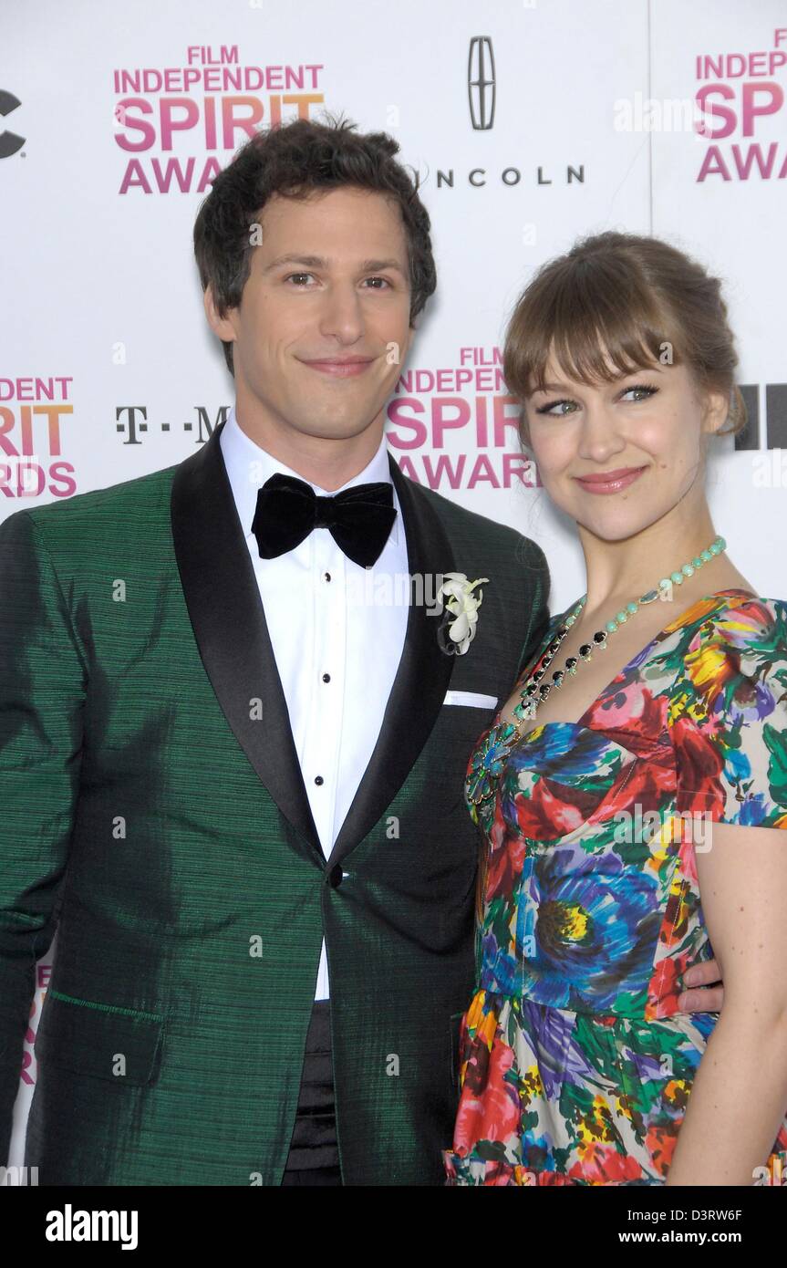 Santa Monica, California, USA 23rd Feb, 2013. Andy Samberg, Joanna ...