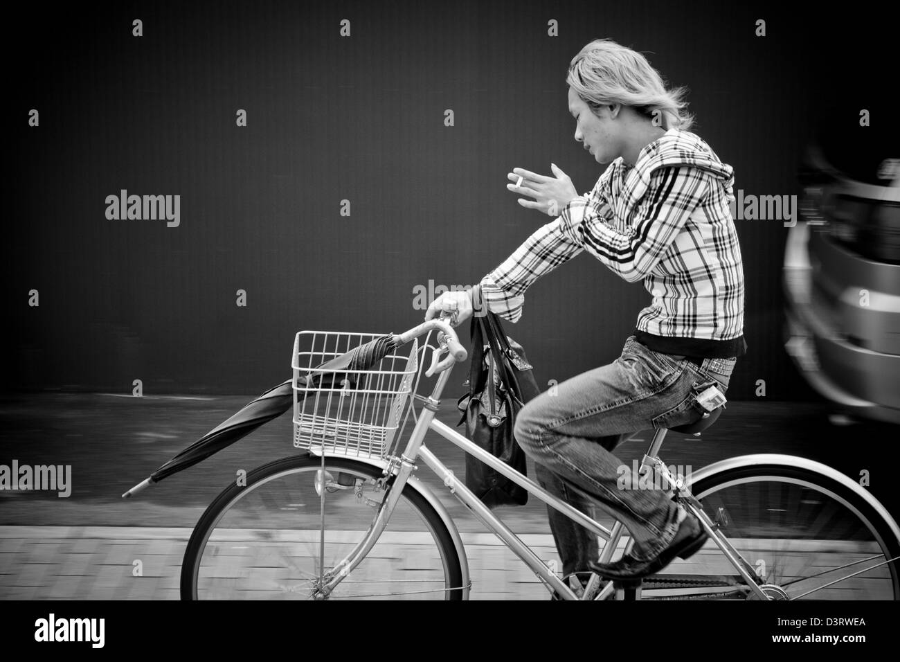 Bike view Black and White Stock Photos & Images - Alamy